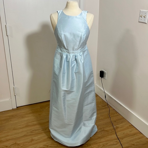 LulaKate | Dresses | Lulakate Chloe With Trumpet Skirt In Sky Shantung ...